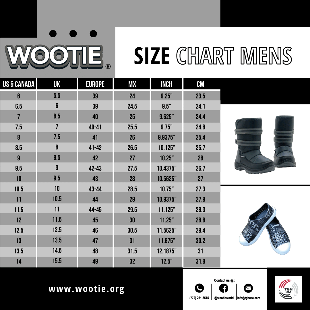 TODDLER SHOW SIZE REFERENCE